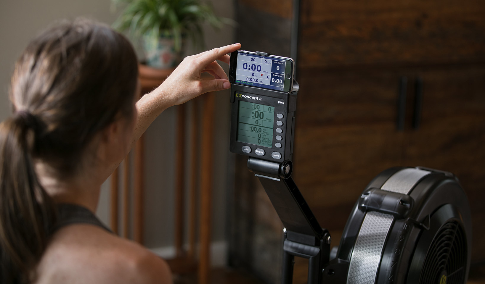 Concept 2 Rower model d pm5 console black