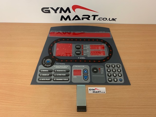 Star trac overlay keypad upright recumbent cycle pro 6400 6300