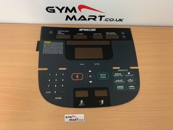 Precor overlay keypad treadmill trm 833 835